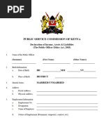 NPSC Wealth Declaration Form | PDF
