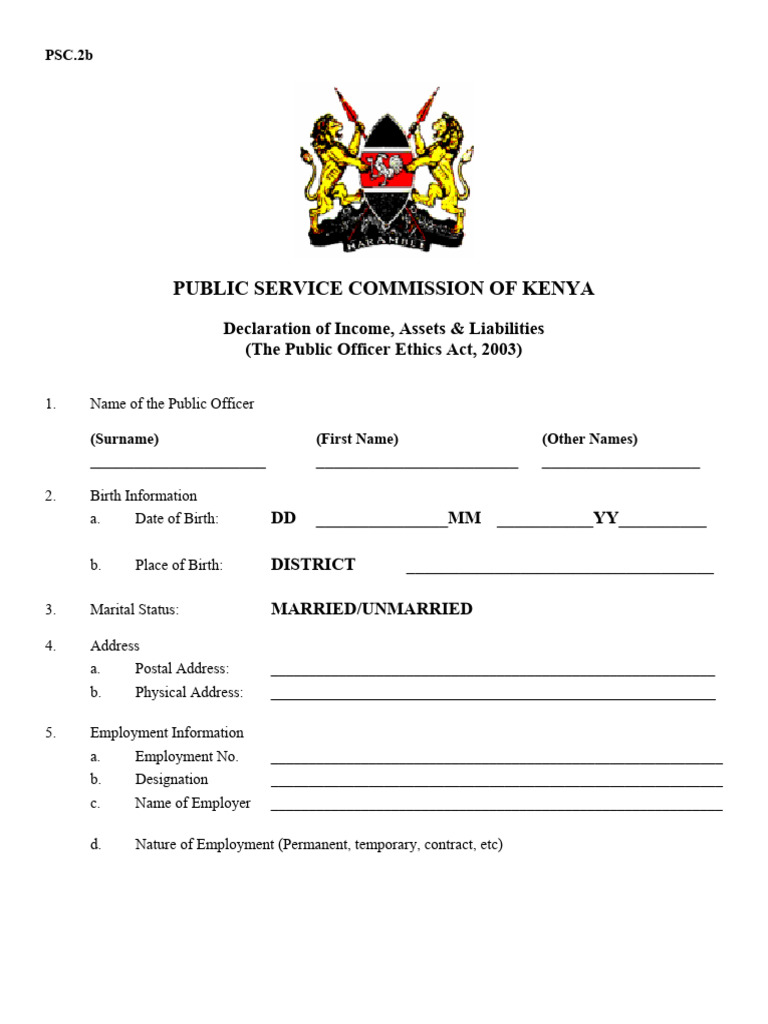 Wealth Declaration Form | PDF | Economies