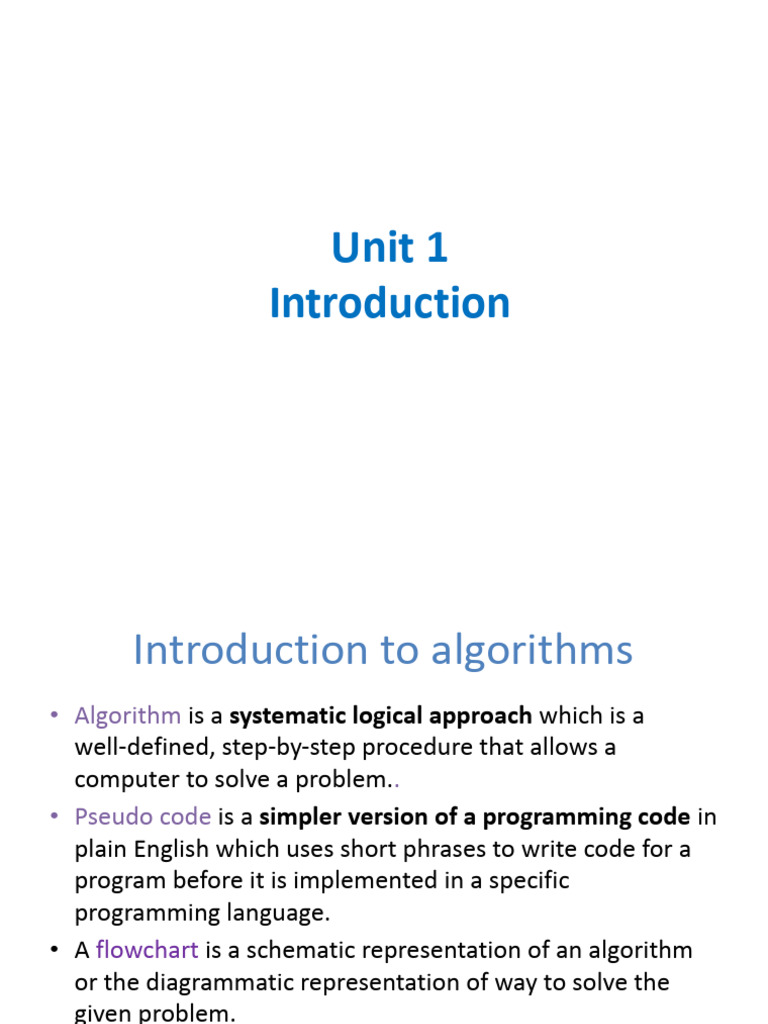 Unit 1.pptx | PDF | Computer Program | Programming