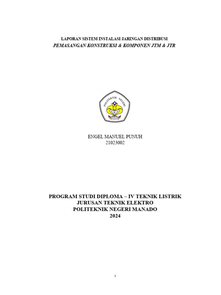 Sop Pemasangan Konstruksi & Komponen JTM & JTR Serta Perawatanya | PDF