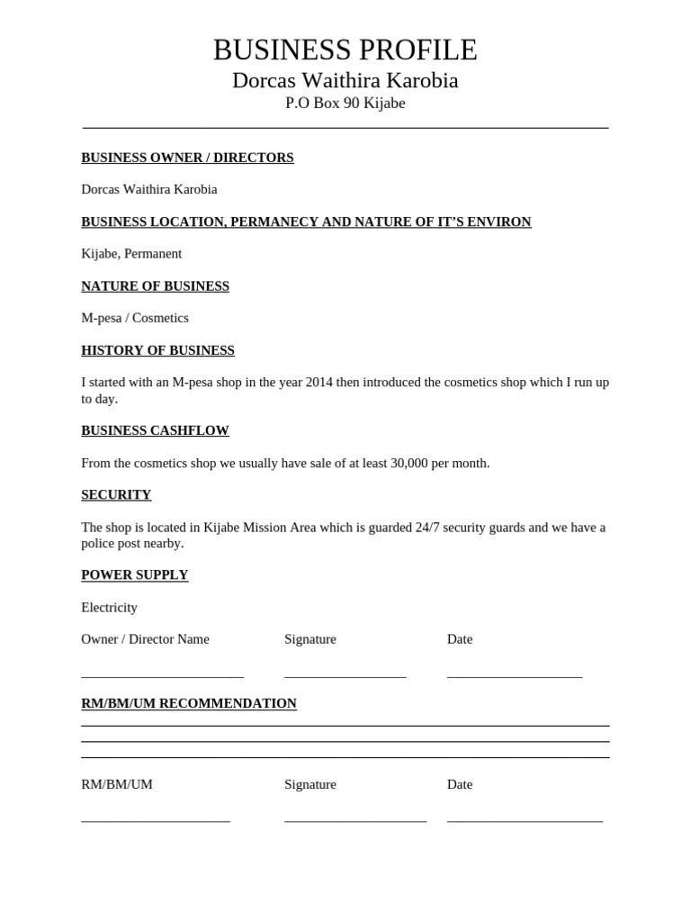 Business Profile | PDF