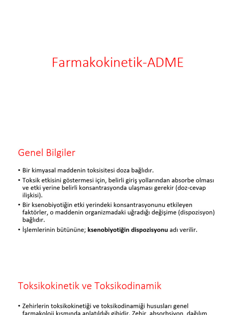 Farmakokinetik - ADME | PDF
