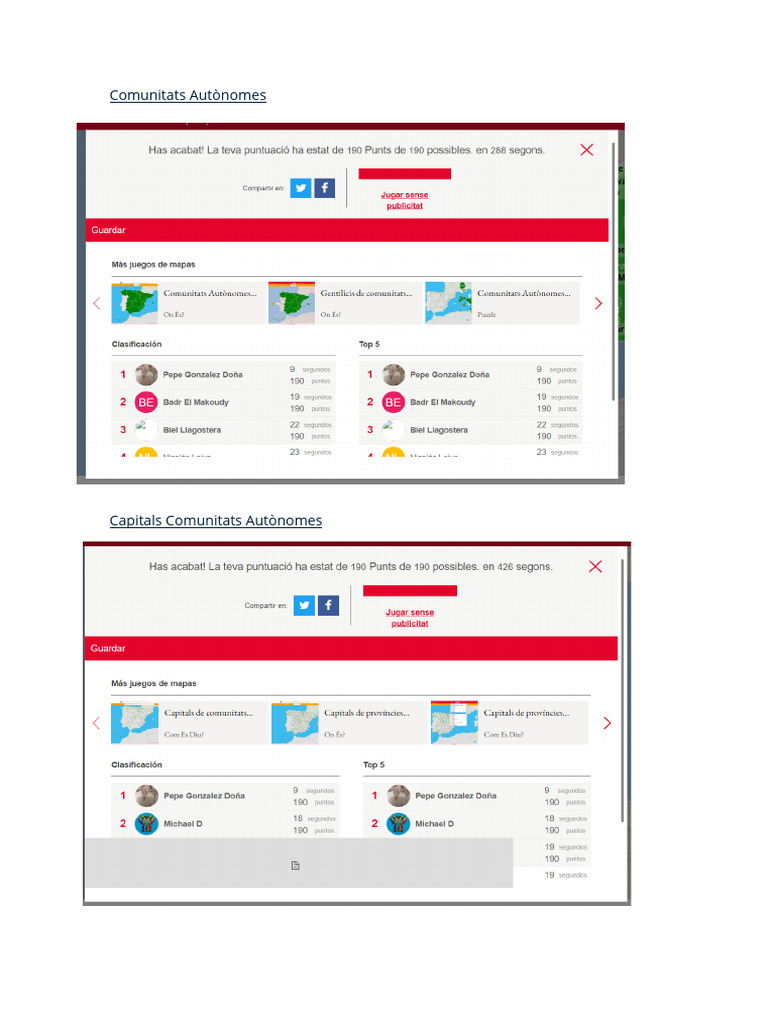 Mapa Interactiu CCAA | PDF