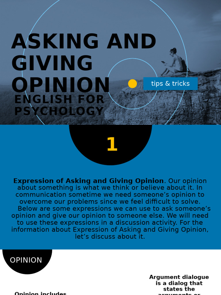 Asking and Giving Opinion | PDF | Reason