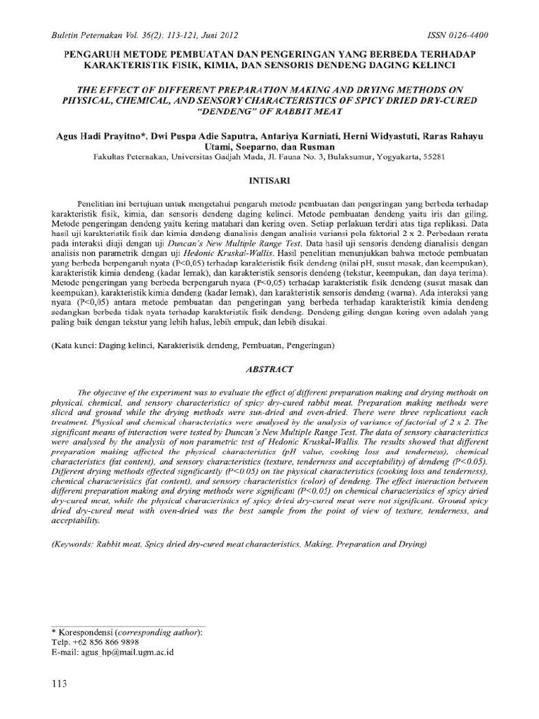 Pengaruh Metode Pembuatan Dan Pengeringan Yang Ber | PDF