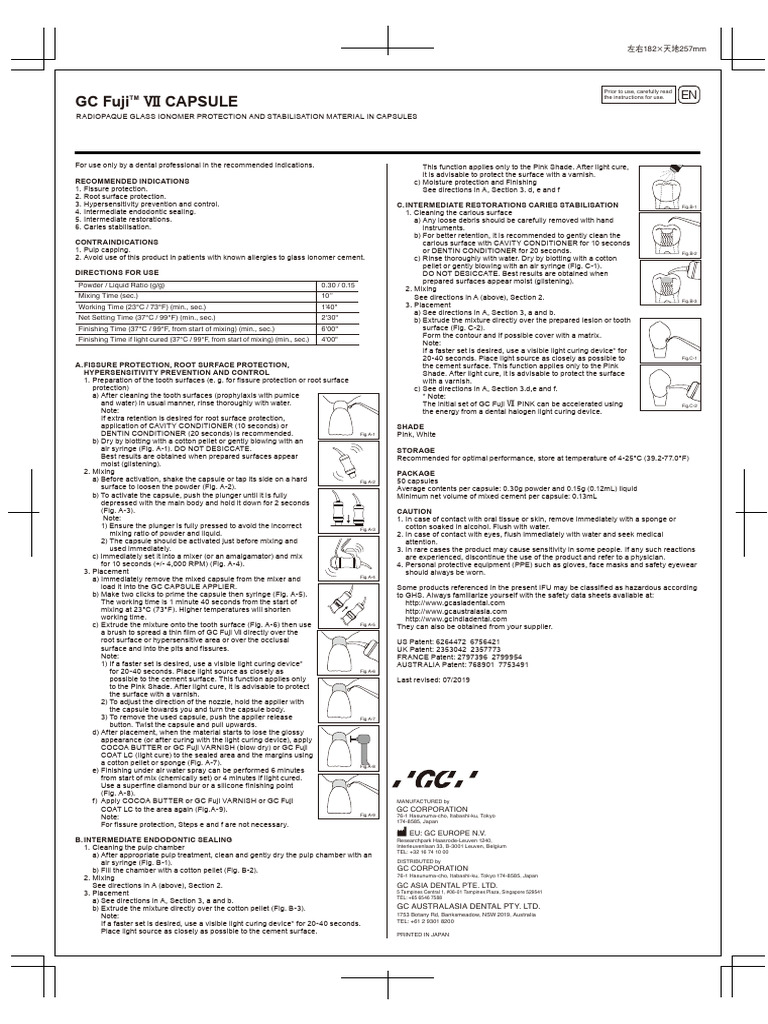 Dental Glass Ionomer Usage Guide | PDF