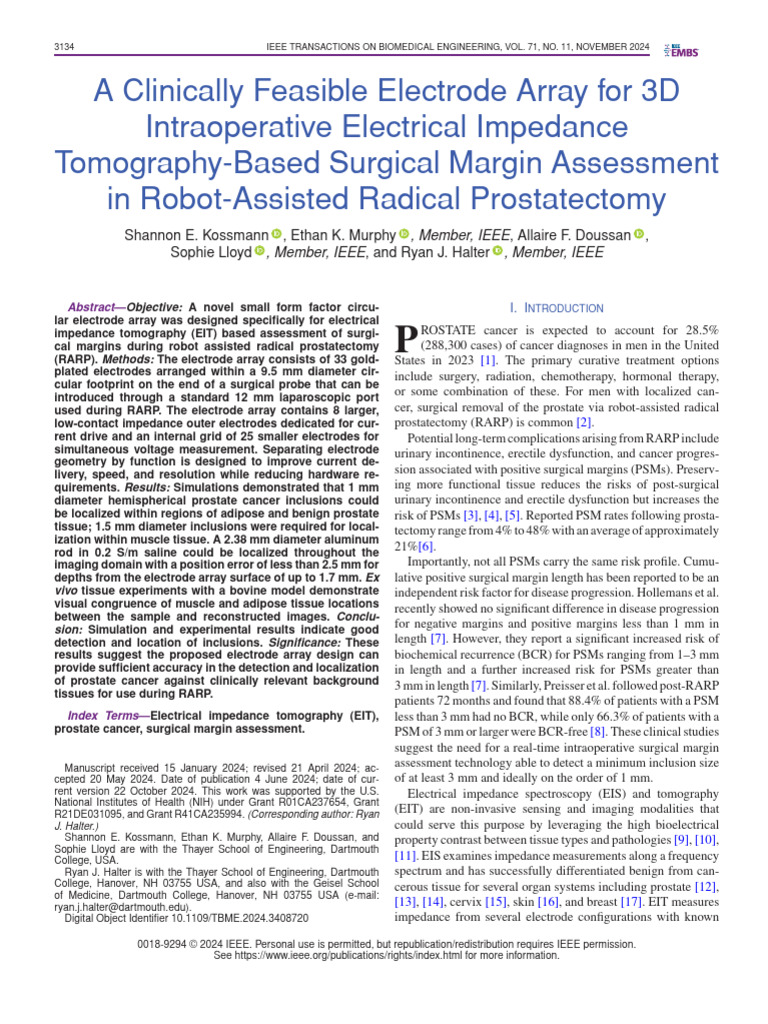 A Clinically Feasible Electrode Array For 3D Intraoperative Electrical Impedance Tomography ...