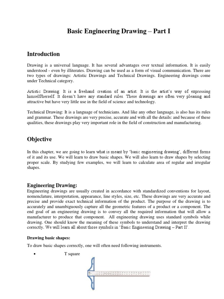 Basic Engineering Drawing - Part I | PDF | Area | Triangle
