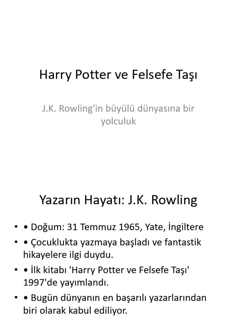 Harry Potter Felsefe Tasi Sunumu | PDF