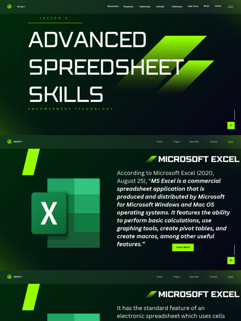 Group 1 Emtech | PDF | Microsoft Excel | Spreadsheet