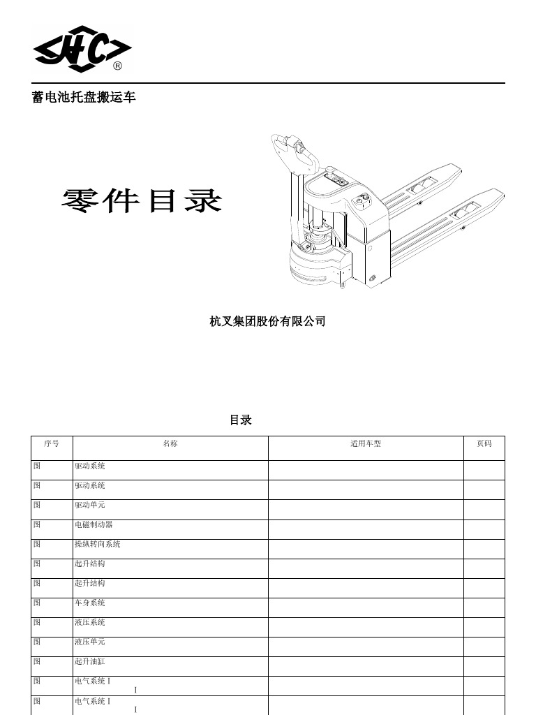 CBD15-AMC1 - A Series of Mini-Type Battery Pallet Truck Parts Catalog ...