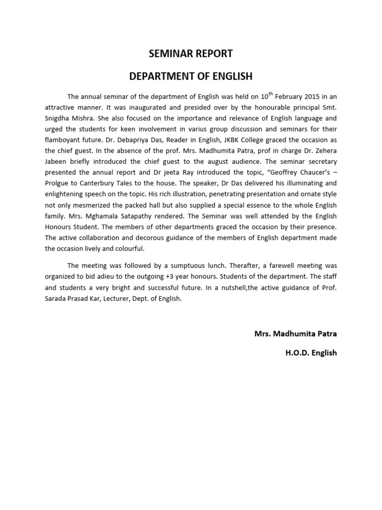 English Department Annual Seminar 2015 | PDF