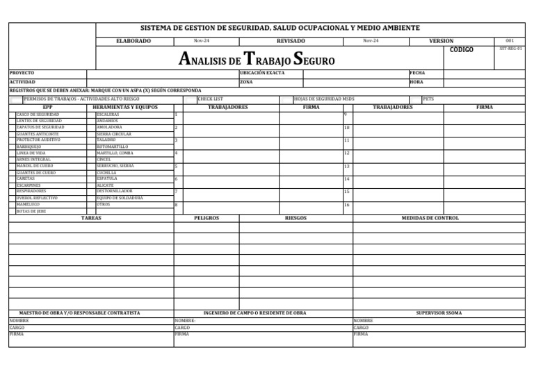 Anexo N°02.formato de Ats | PDF