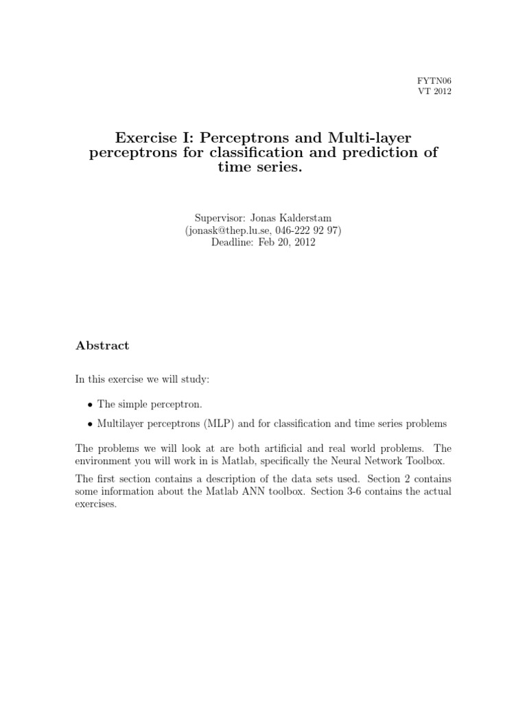 Lab 1 | PDF | Parameter (Computer Programming) | Artificial Neural Network