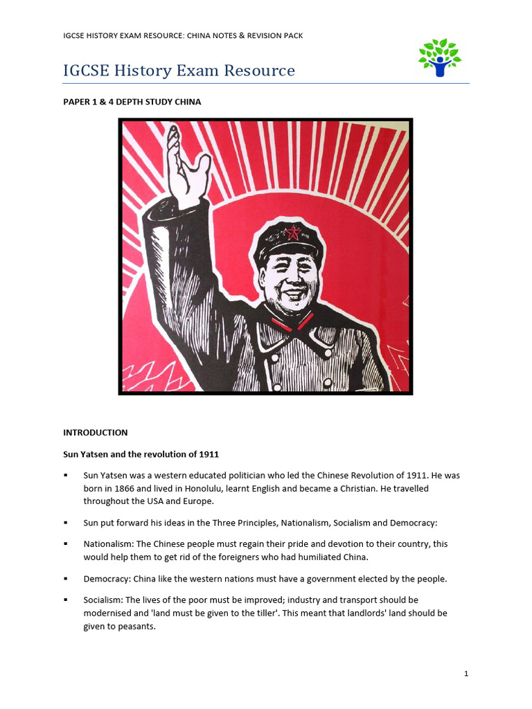 (EP) READ - China Notes and Revision Pack History Gcse | PDF ...