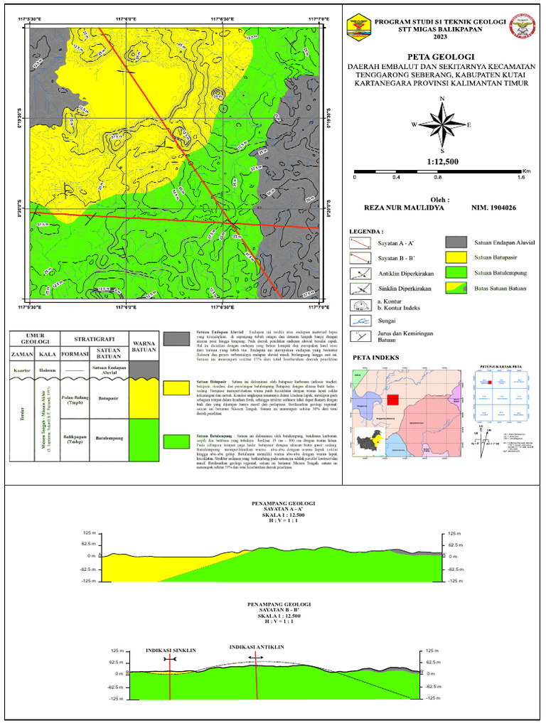 Penampang Geologi Sayatan A dan B | PDF