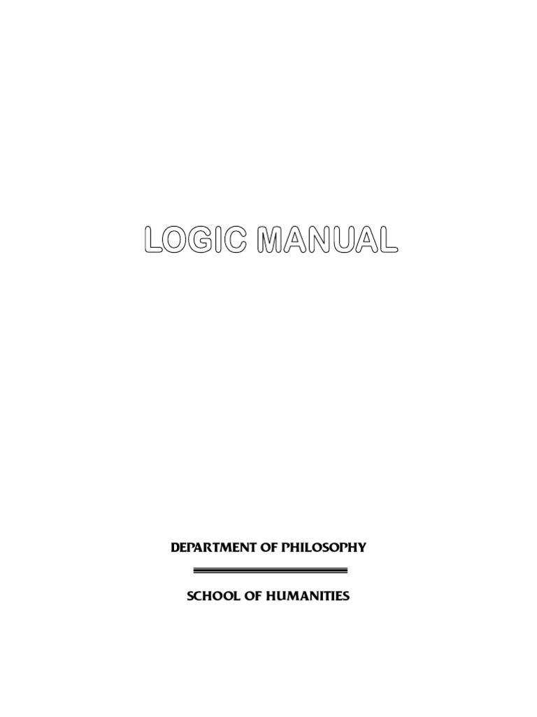 Logic Manual | PDF | Logic | Reason