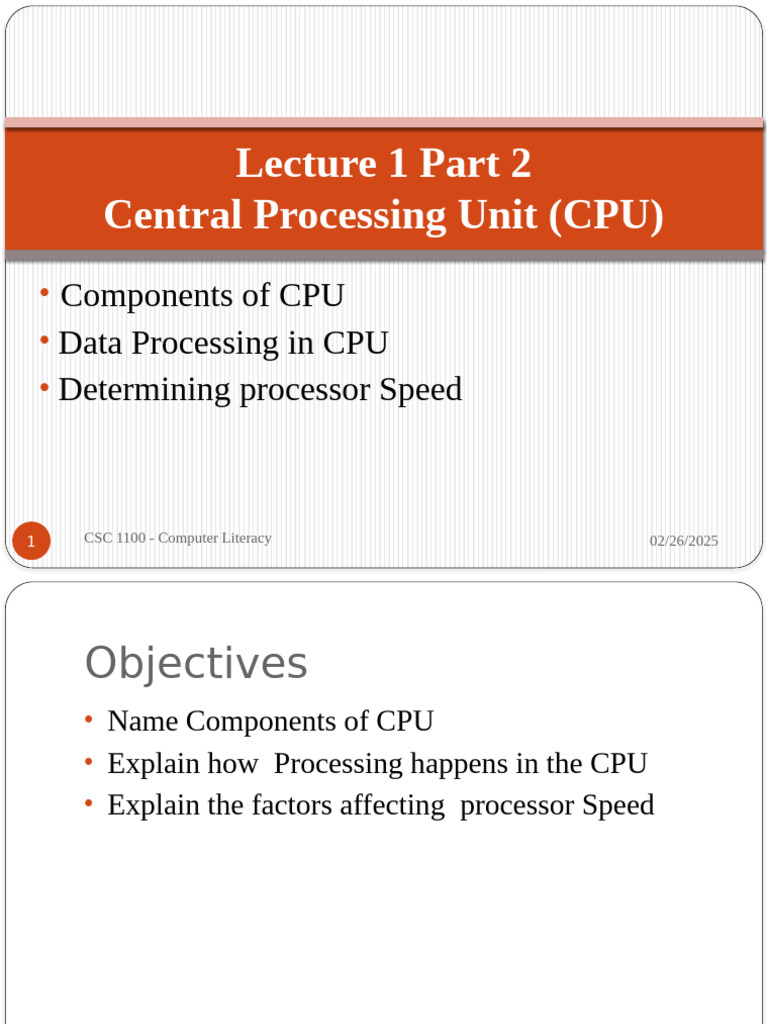 Central Processing Unit | PDF | Central Processing Unit | Computing