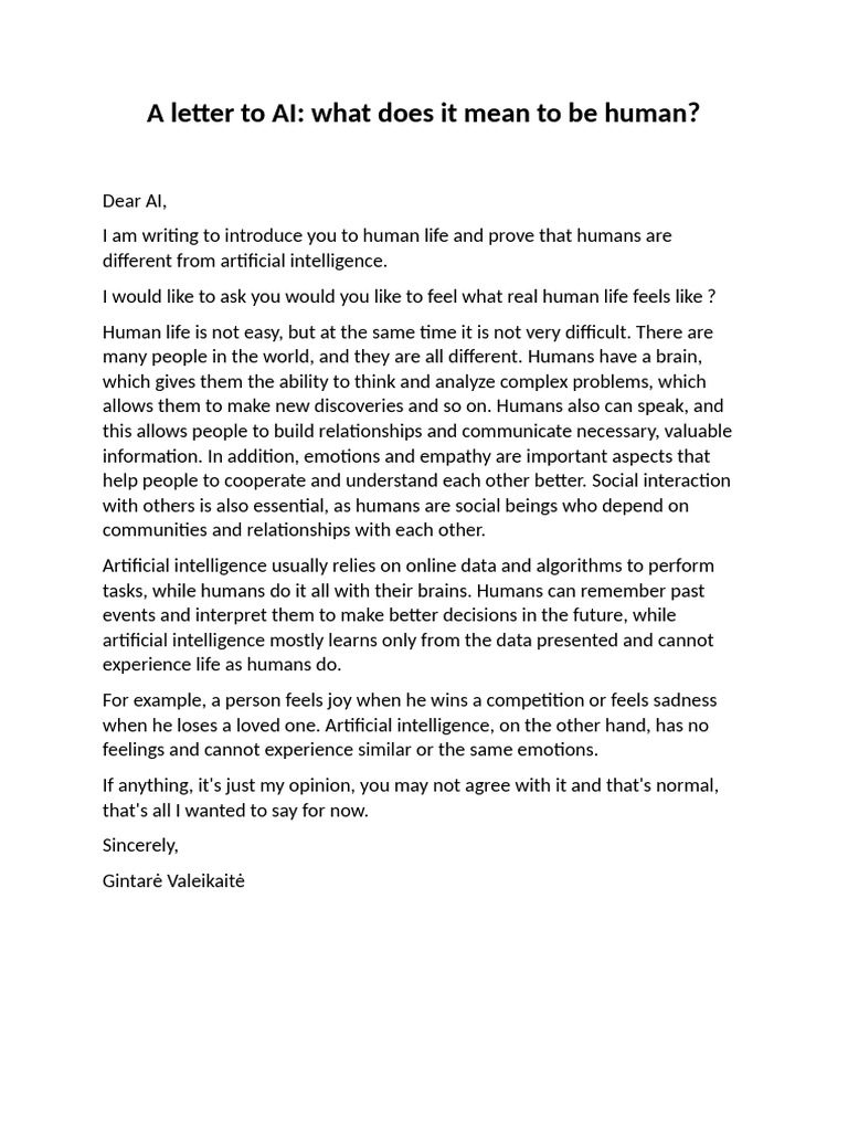 Understanding Humanity for AI | PDF