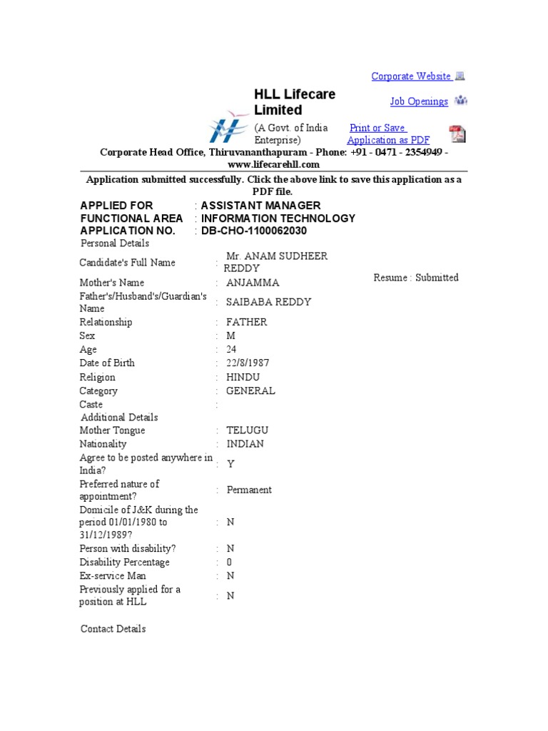 HLL Lifecare Limited | PDF | Career & Growth