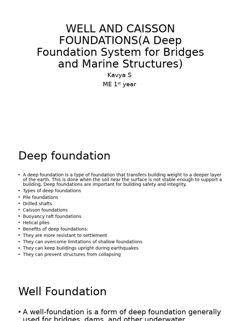 Presentation (4) | PDF | Deep Foundation | Foundation (Engineering)