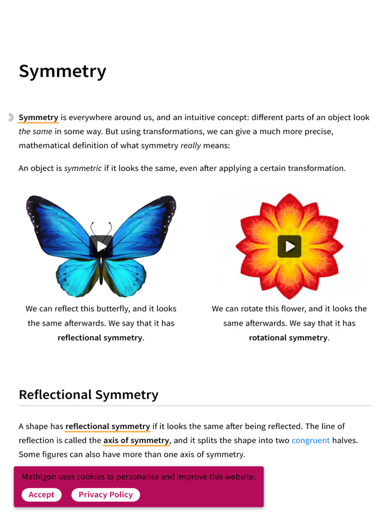 Symmetry – Transformations and Symmetry – Mathigon (1) | PDF | Symmetry ...