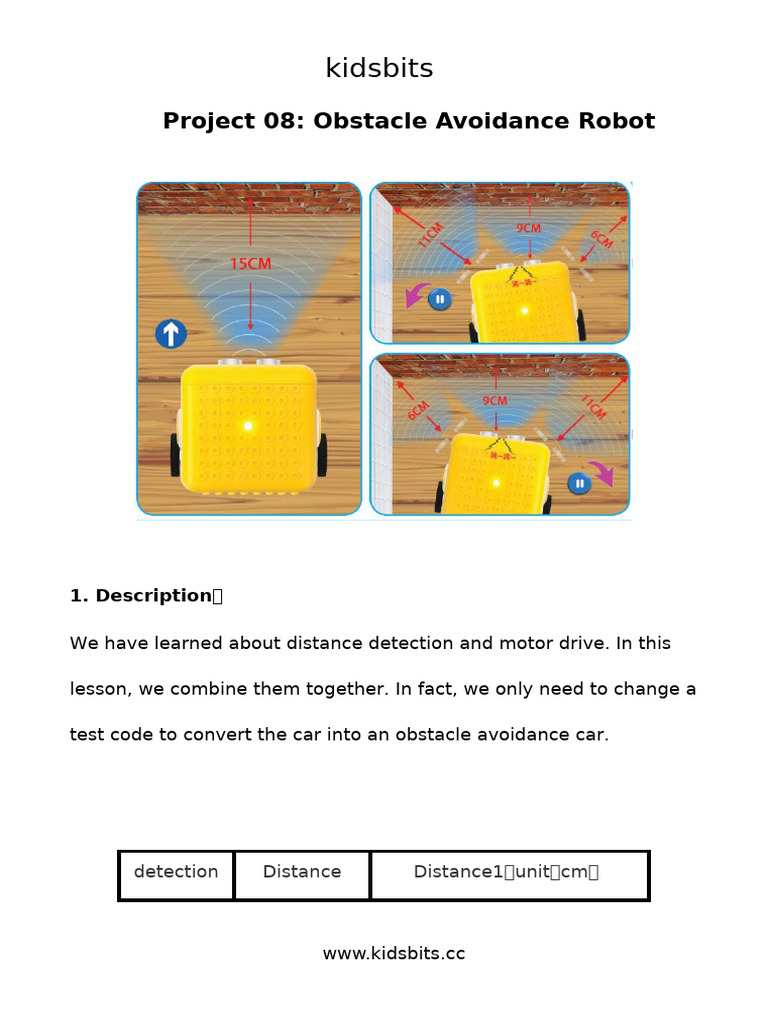Obstacle Avoidance Robot Project Guide | PDF