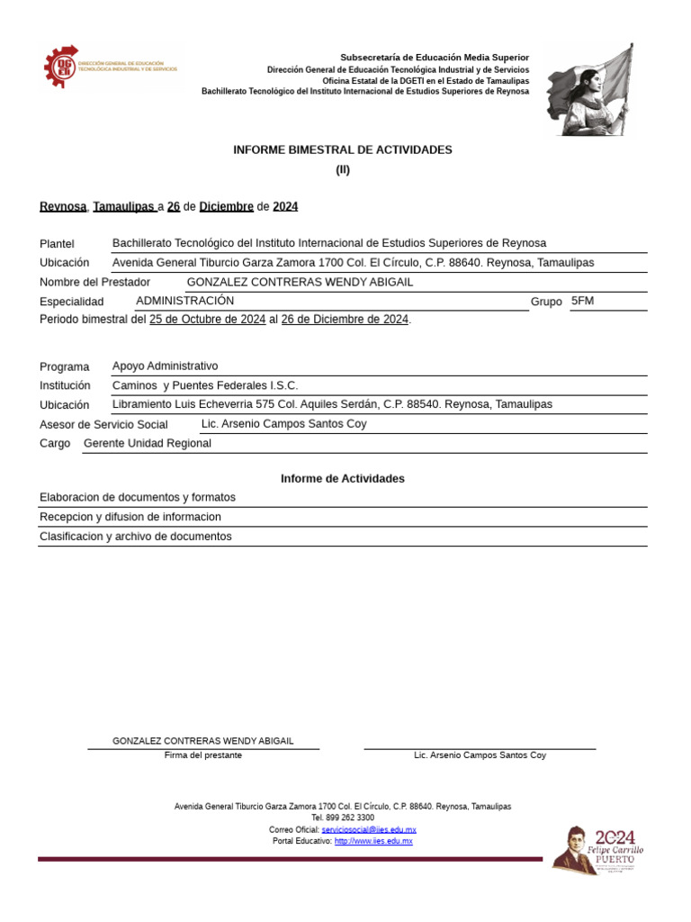 Informe Bimestral 2 | PDF