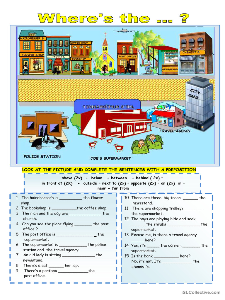 Prepositions of Location | PDF