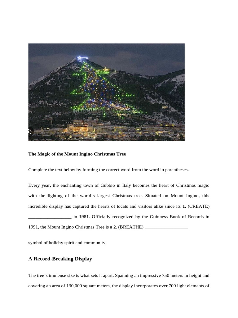 The Magic of The Mount Ingino Christmas Tree | PDF | Christmas