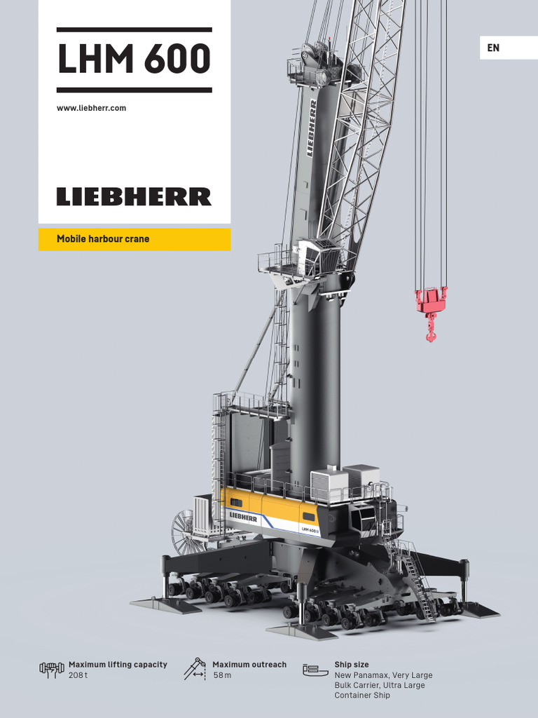 Ficha Tecnica LHM 600 | PDF | Crane (Machine) | Transport