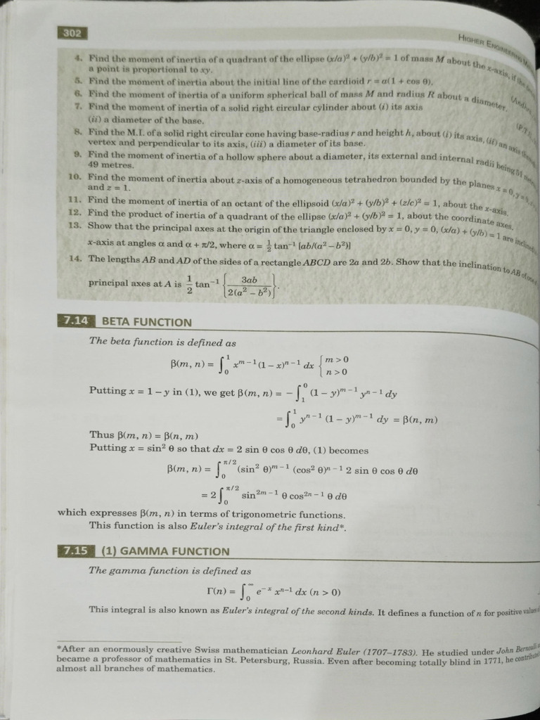 Beta Gamma Functions Maths | PDF | Cartesian Coordinate System | Sphere