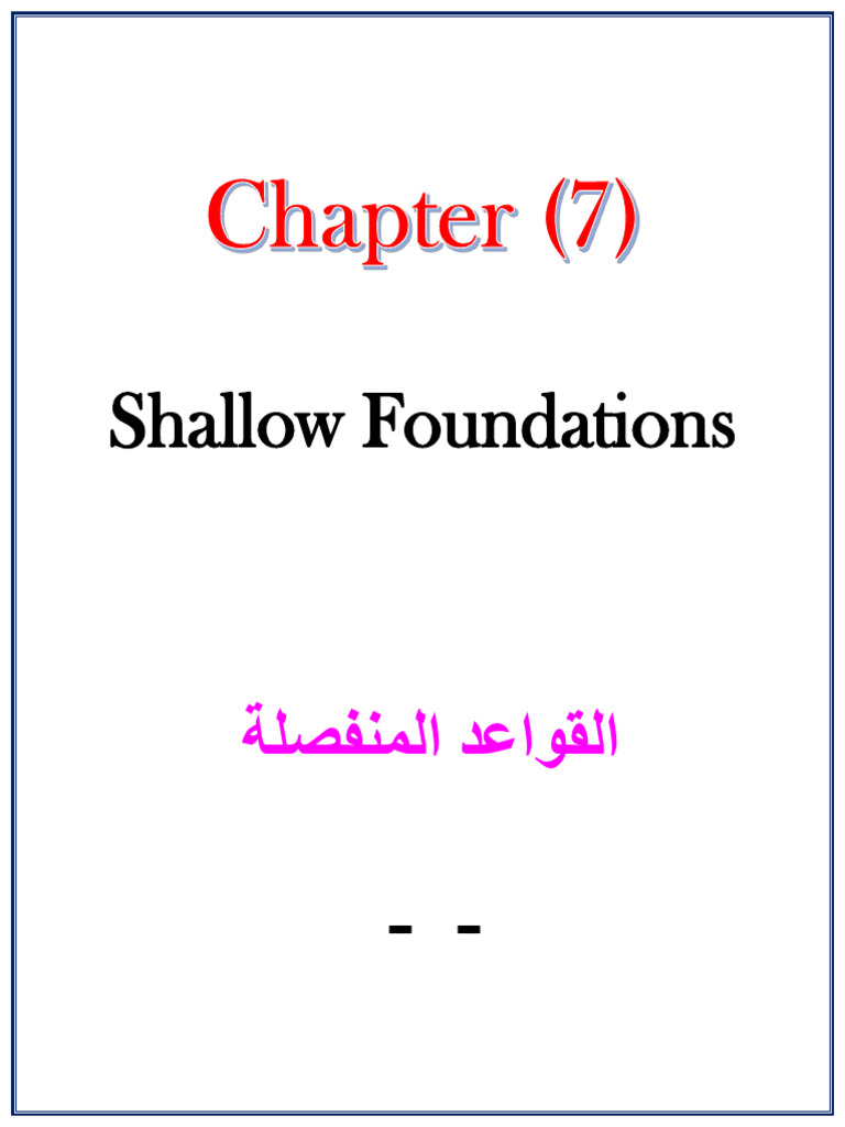 Chapter (7) - 2023-ARCH-Isolated Footings-1 | PDF
