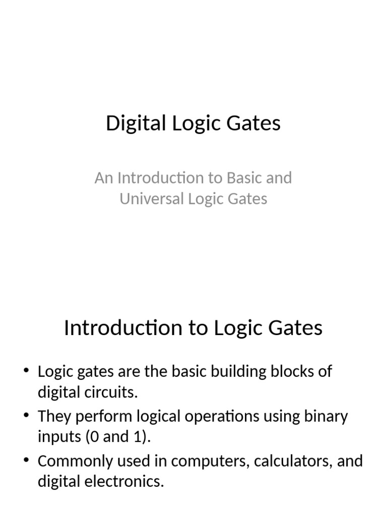 Digital Logic Gates | PDF