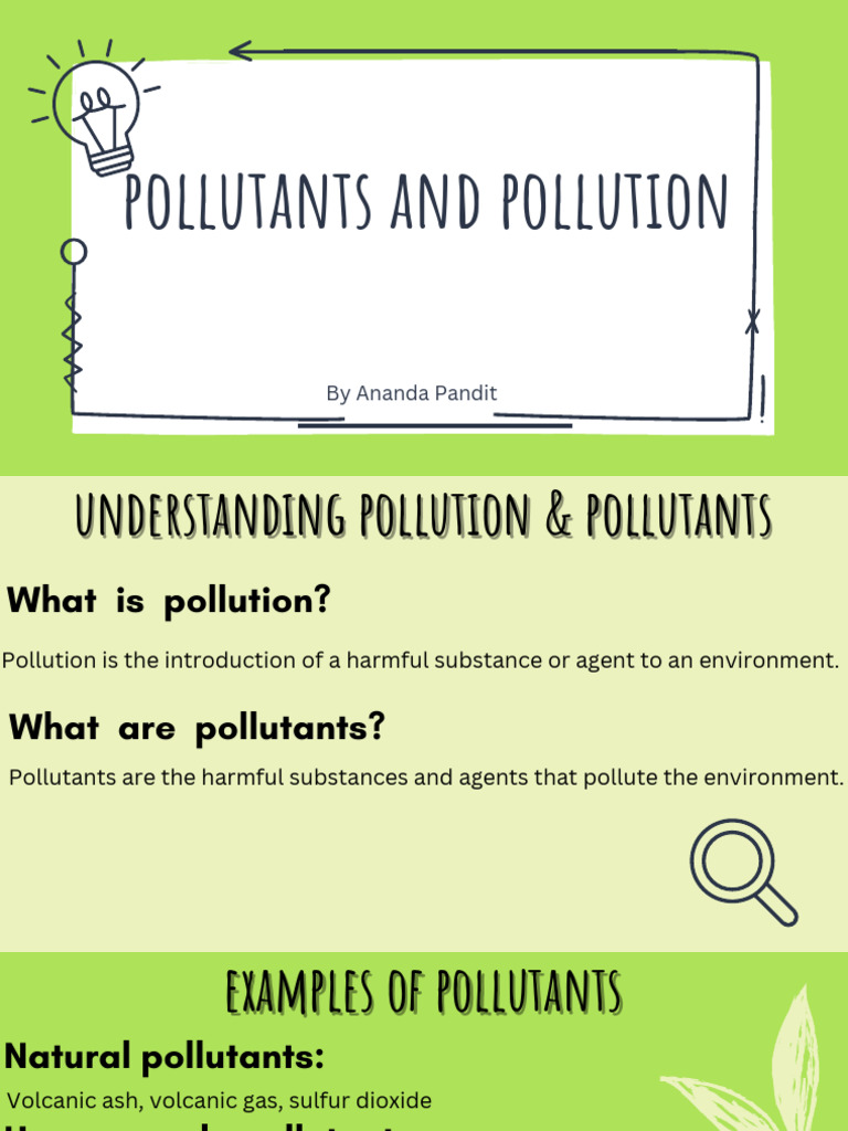 Pollutants and Pollution For ESS | PDF