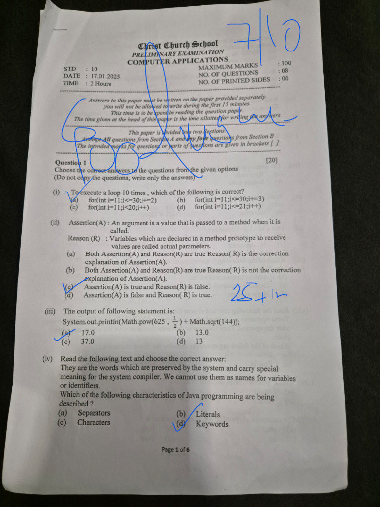 CCS Computer Prelim 2025 | PDF