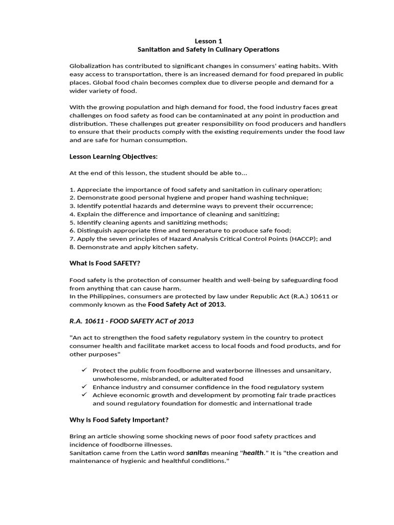 Food Safety and Sanitation Essentials | PDF | Food Safety | Hand Washing