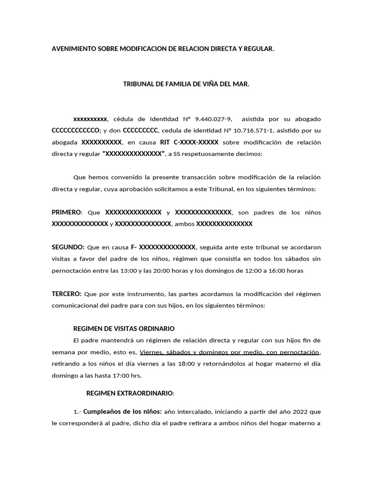 AVENIMIENTO RDR Modif. C-354-2020 | PDF