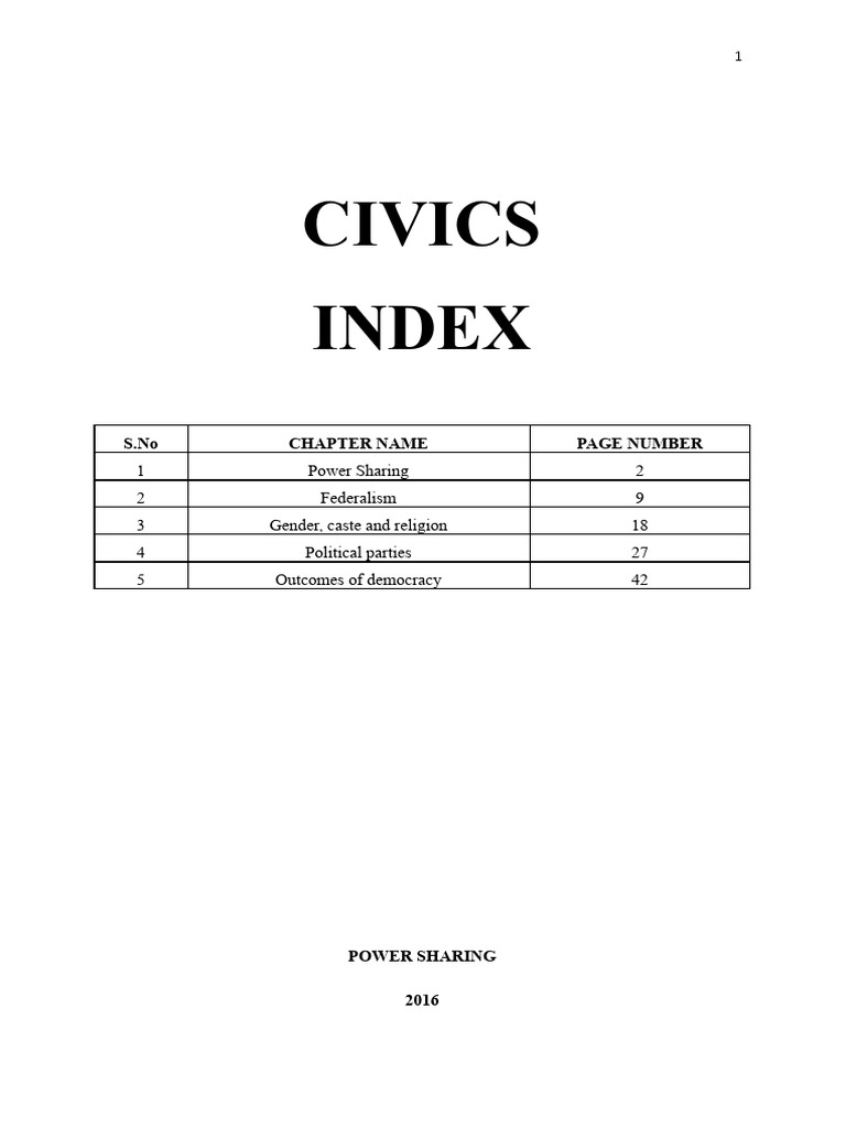 Notes G10 Civics | PDF | Caste | Government Of India