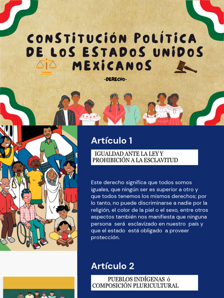 Presentación de la constitución política de los e.u.m. | PDF | México ...