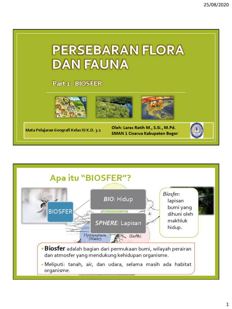 Modul 1 - Pengertian BIOSFER | PDF