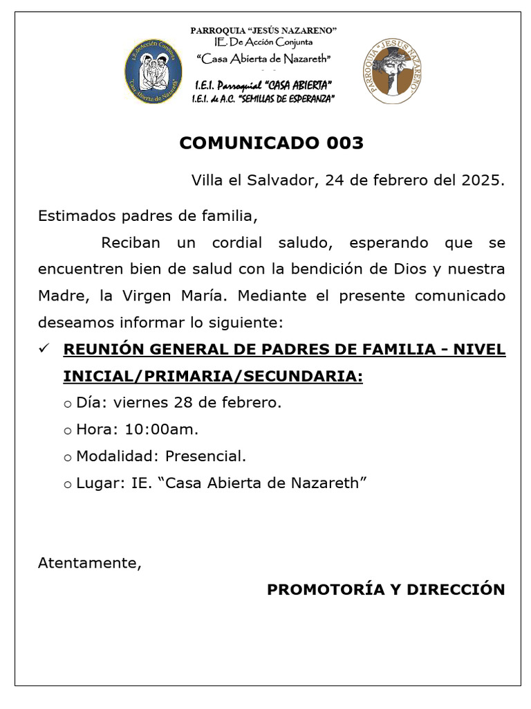 Com.003-Reunión PPFF | PDF