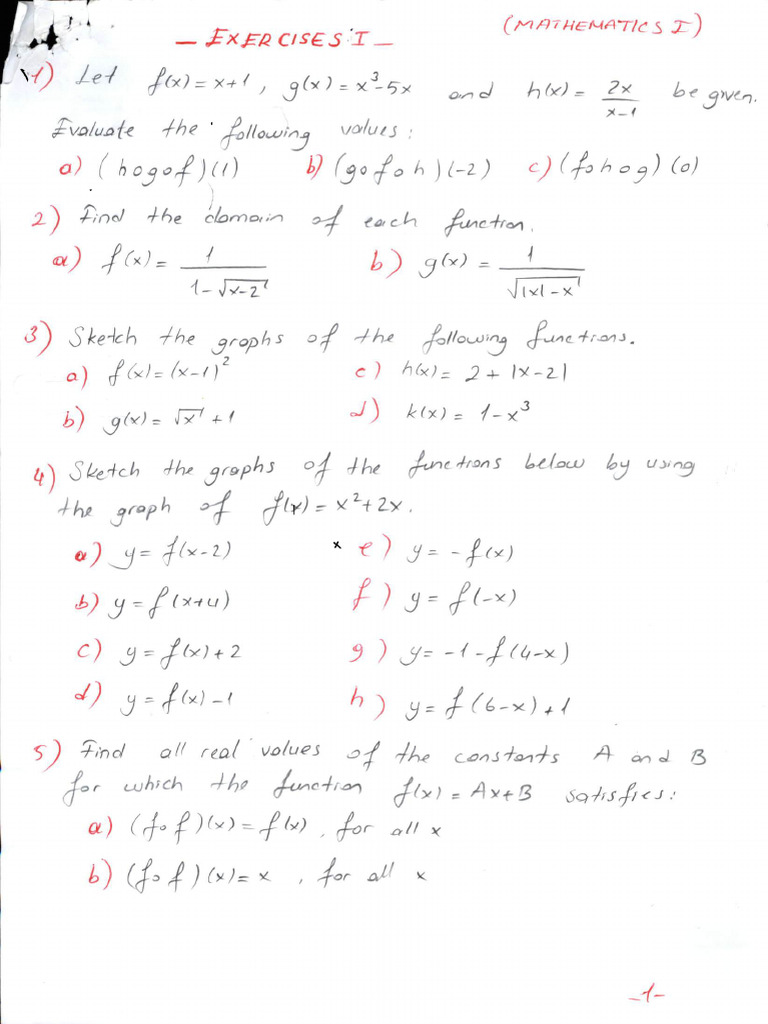 Exercises 1 | PDF
