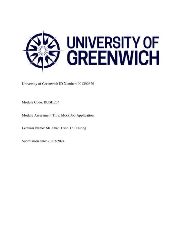 Mock Job Application Final Final | PDF | Communication | Human ...