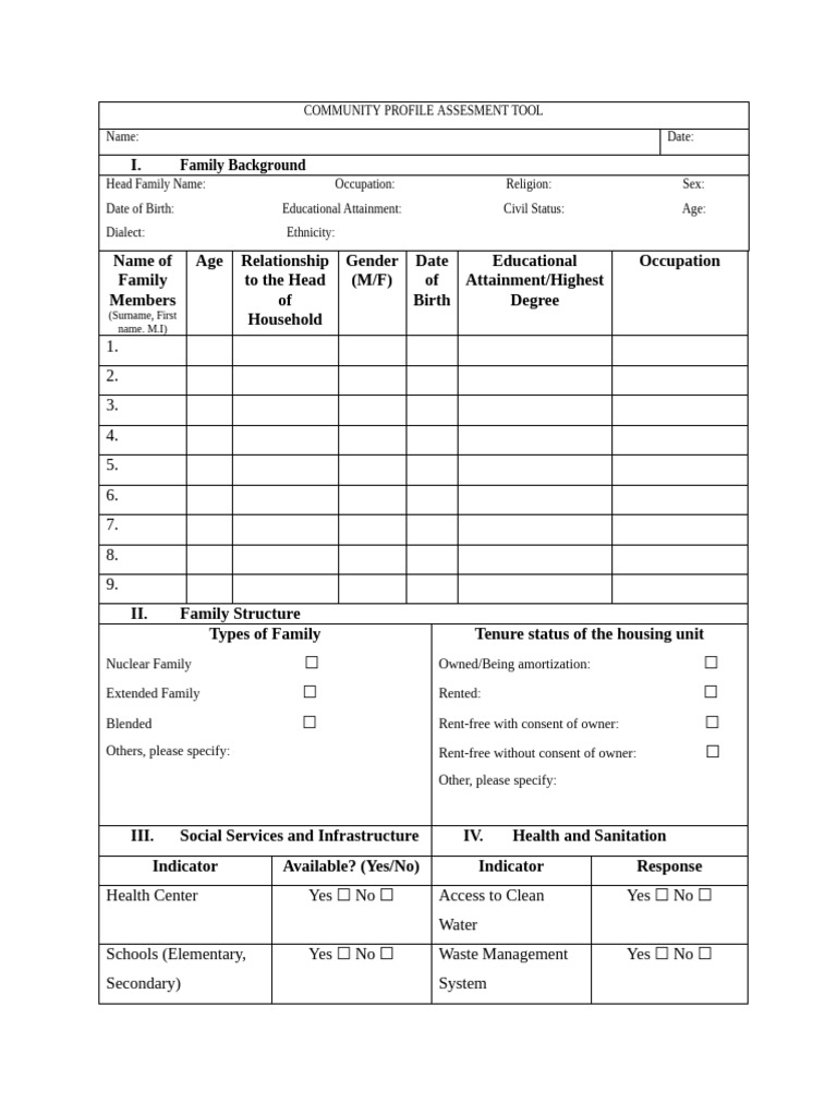 Community Profile Assesment Tools by Real | PDF | Water | Waste