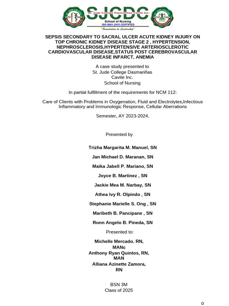 3M CASE STUDY 2nd SEM | PDF | Chronic Kidney Disease | Body Mass Index