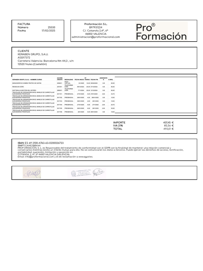 B97931224 17/02/2025 C/. Cotanda 2,4º, 6 46002 VALENCIA | PDF