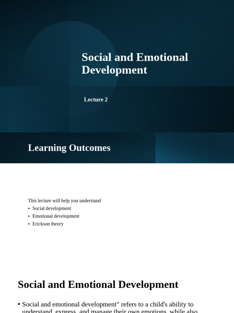 Social and Emotional Development | PDF | Emotions | Human Life Stages