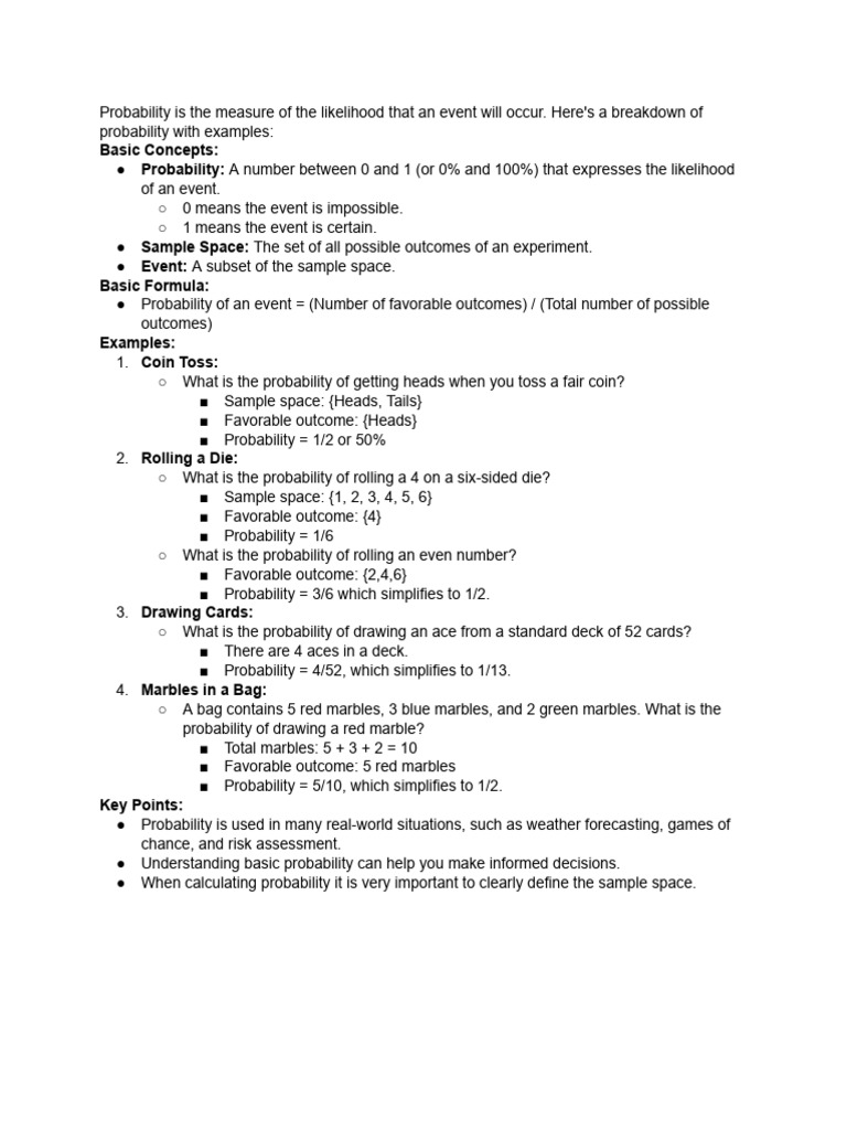 Probability questions with examples | PDF