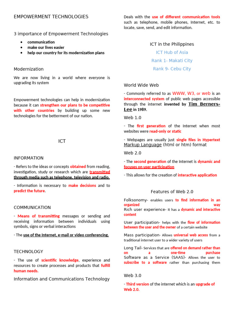 EMTECH-Notes-First-Summative | PDF | Malware | World Wide Web